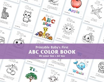 Digital Download My First ABC Book Coloring Pages - Etsy