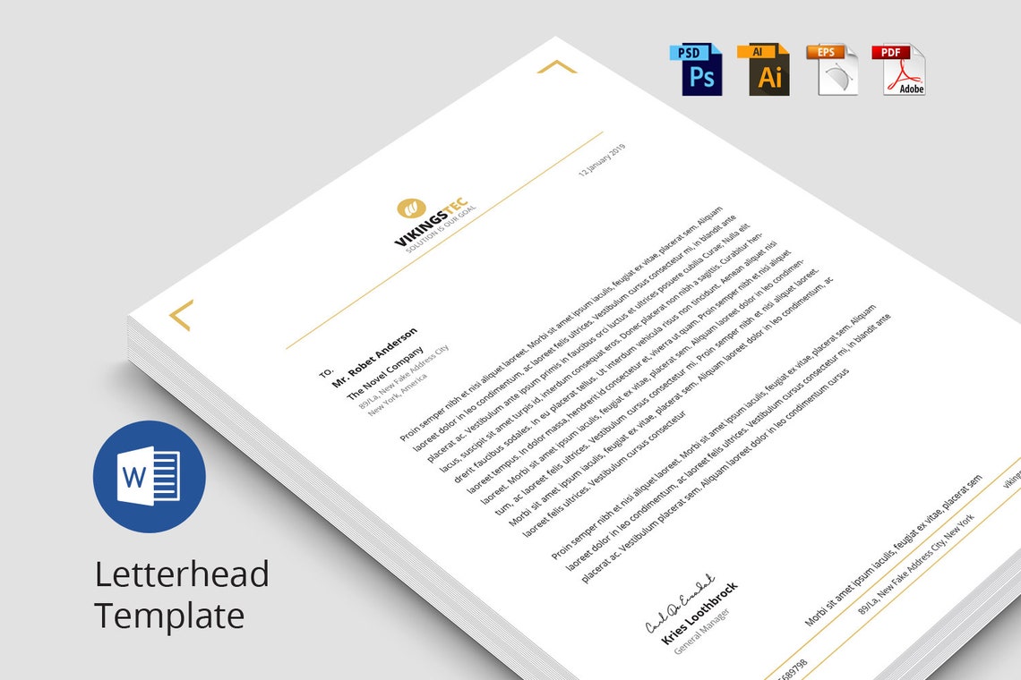 Letterhead Template Business Letterhead Printable - Etsy Australia