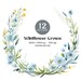 Midsummer Wildflower Crown Set, Watercolor Wildflower Wreath, Delicate ...