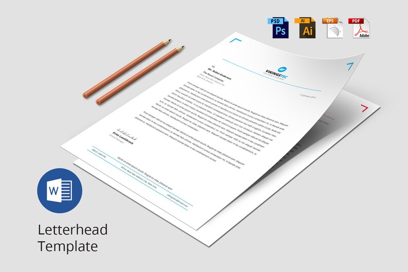 Letterhead Template Business Letterhead Printable Letterhead Instant ...