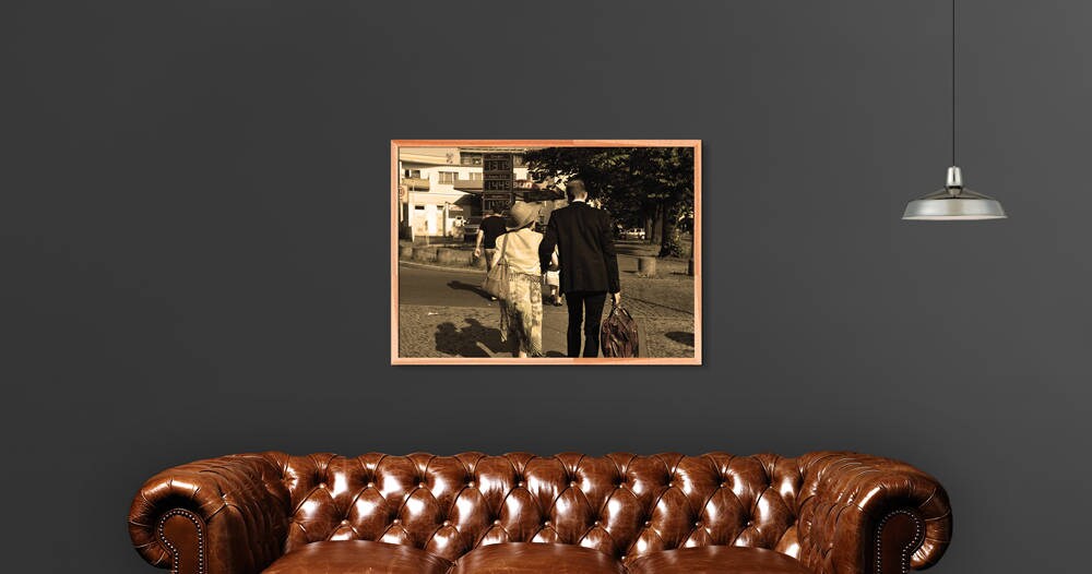 Street Photography A Helping Hand Print, Wall Art, Sepia Print ...