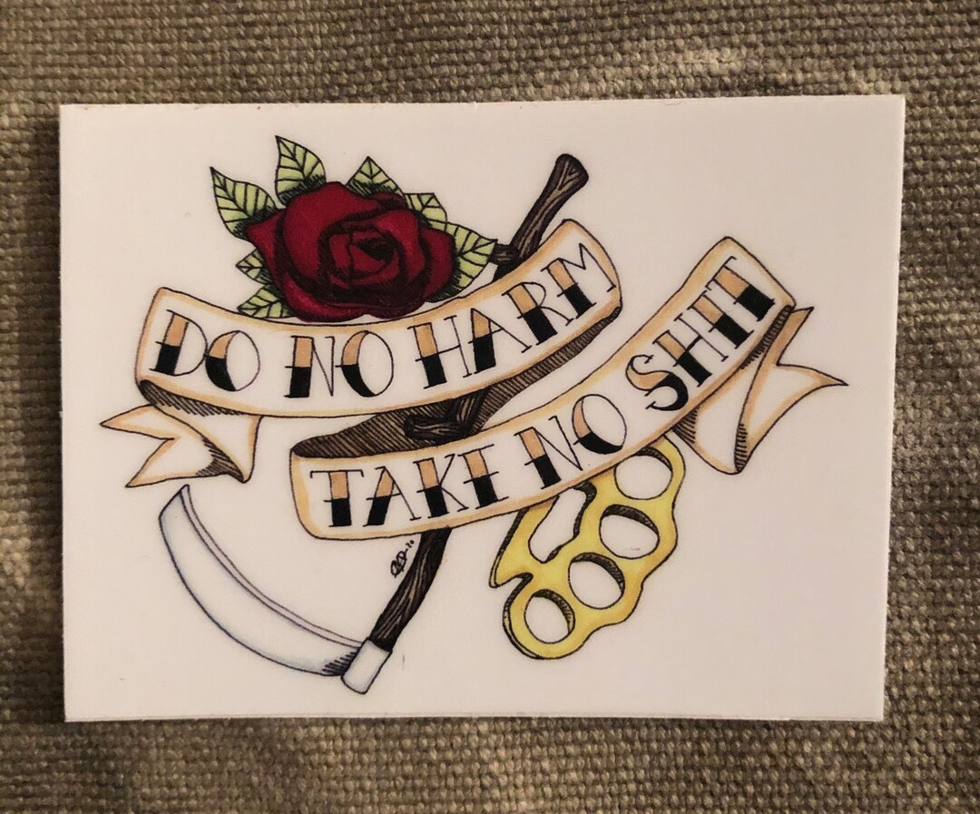 Do No Harm - Color Sticker - Etsy