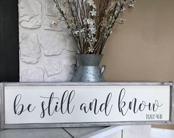 Be still sign | Etsy