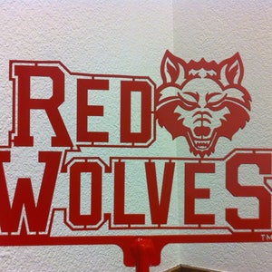 Red Wolves Yard Sign - Etsy