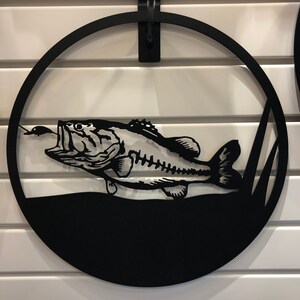 Bass Fish Circle Wall Art - Etsy