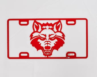 Hog / Red Wolf License Plate | Etsy
