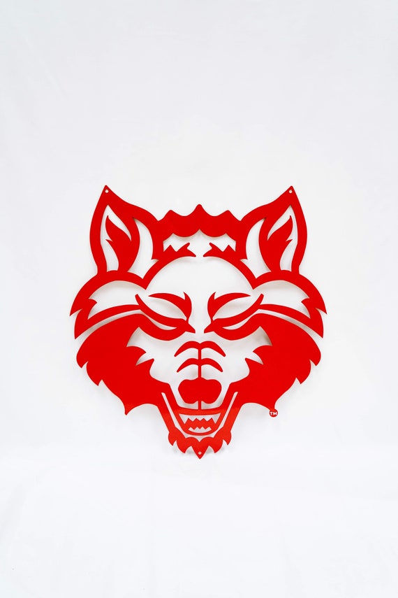 Medium Red Wolf Head Wall Art 24 - Etsy