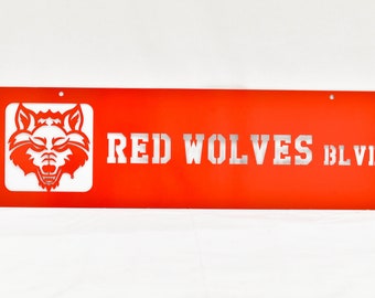 Red Wolf Head Yard Sign - Etsy
