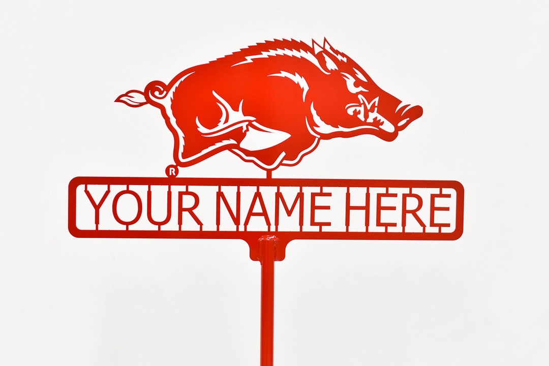 Razorback Yard Sign - 1 Line of Text - Etsy