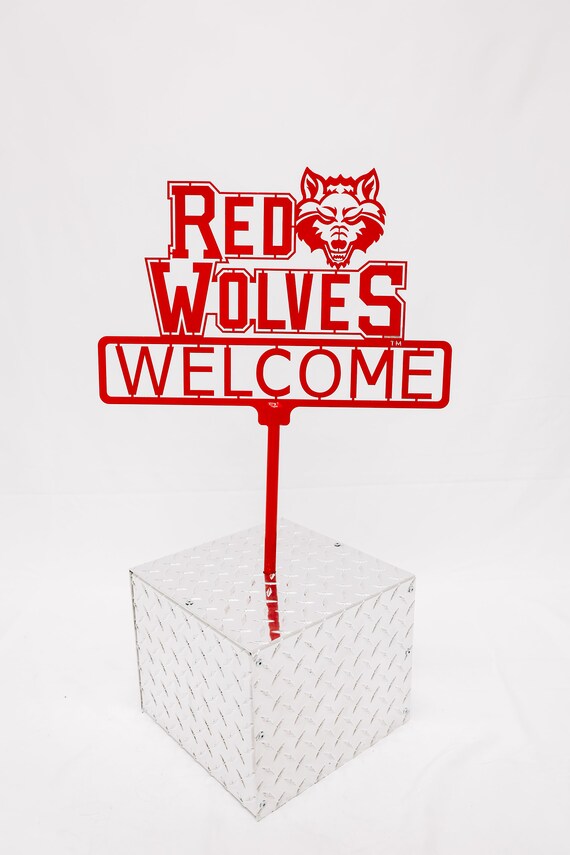 Red Wolves welcome Yard Sign - Etsy