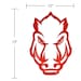 Front Facing Razorback Wall Art - Etsy