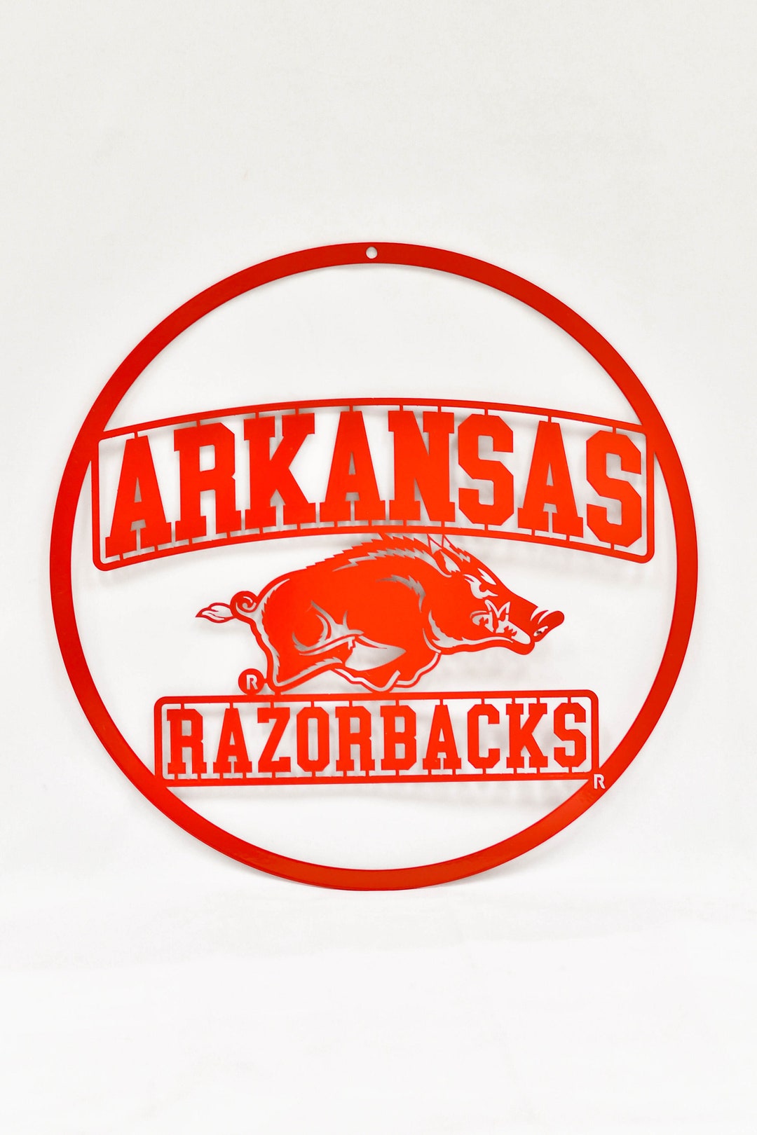 Arkansas Razorbacks Circle Wall Art - Etsy