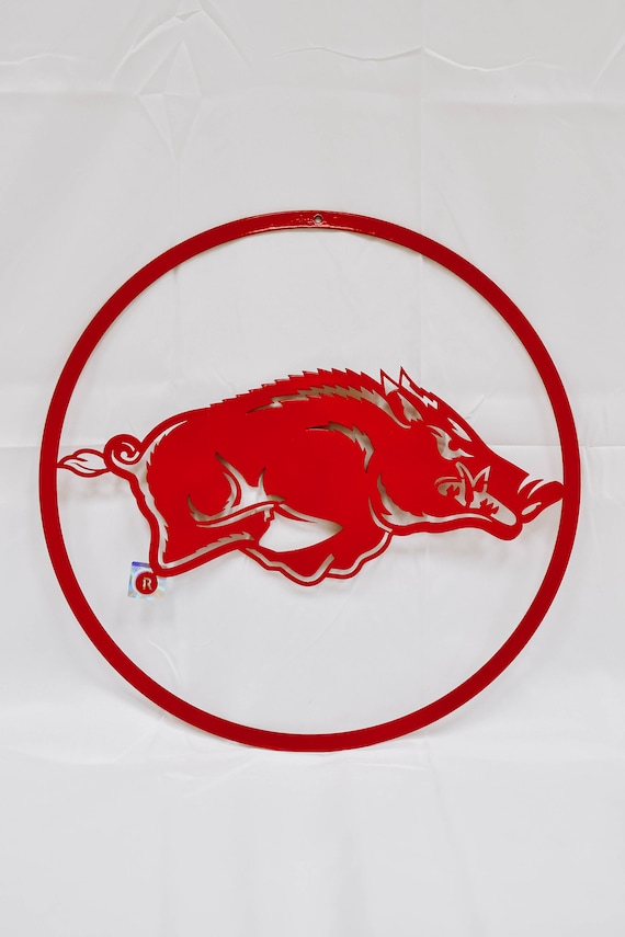Razorback Circle Wall Art | Etsy