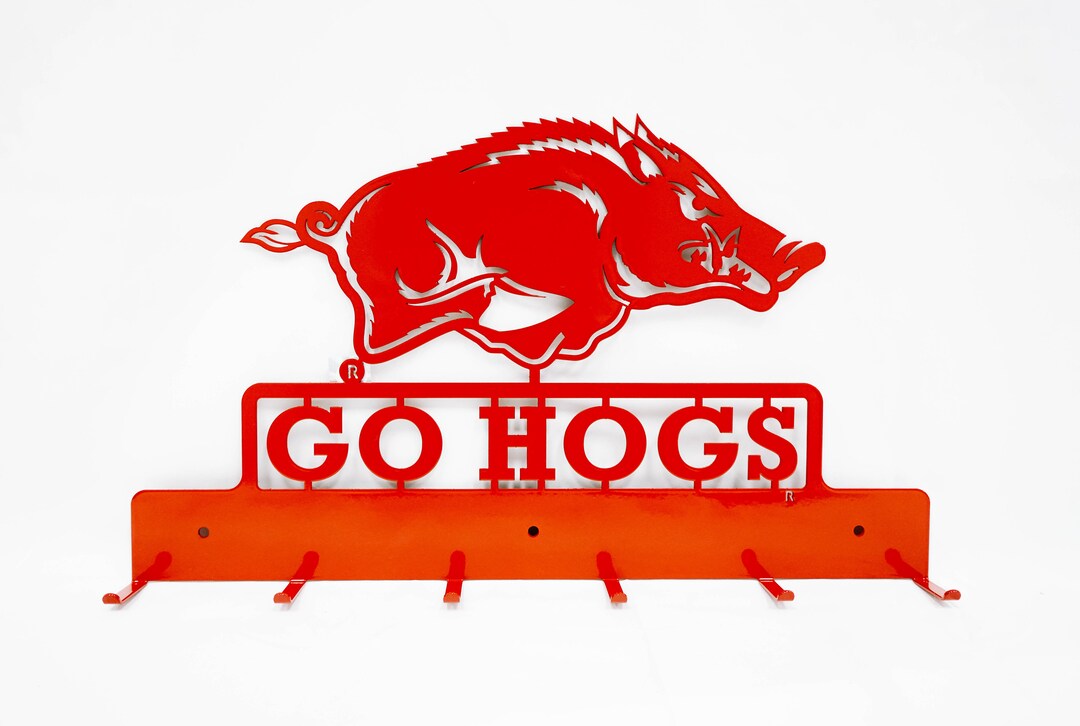 Razorback "go Hogs" Hat Rack - Etsy