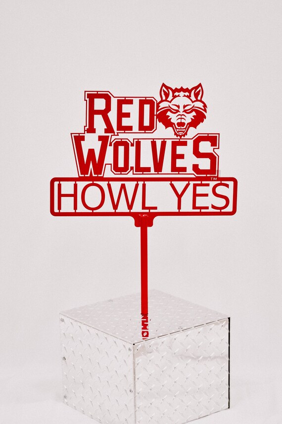 Red Wolves howl Yes Yard Sign | Etsy