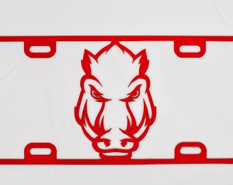 Arkansas Razorback License Plate - Etsy