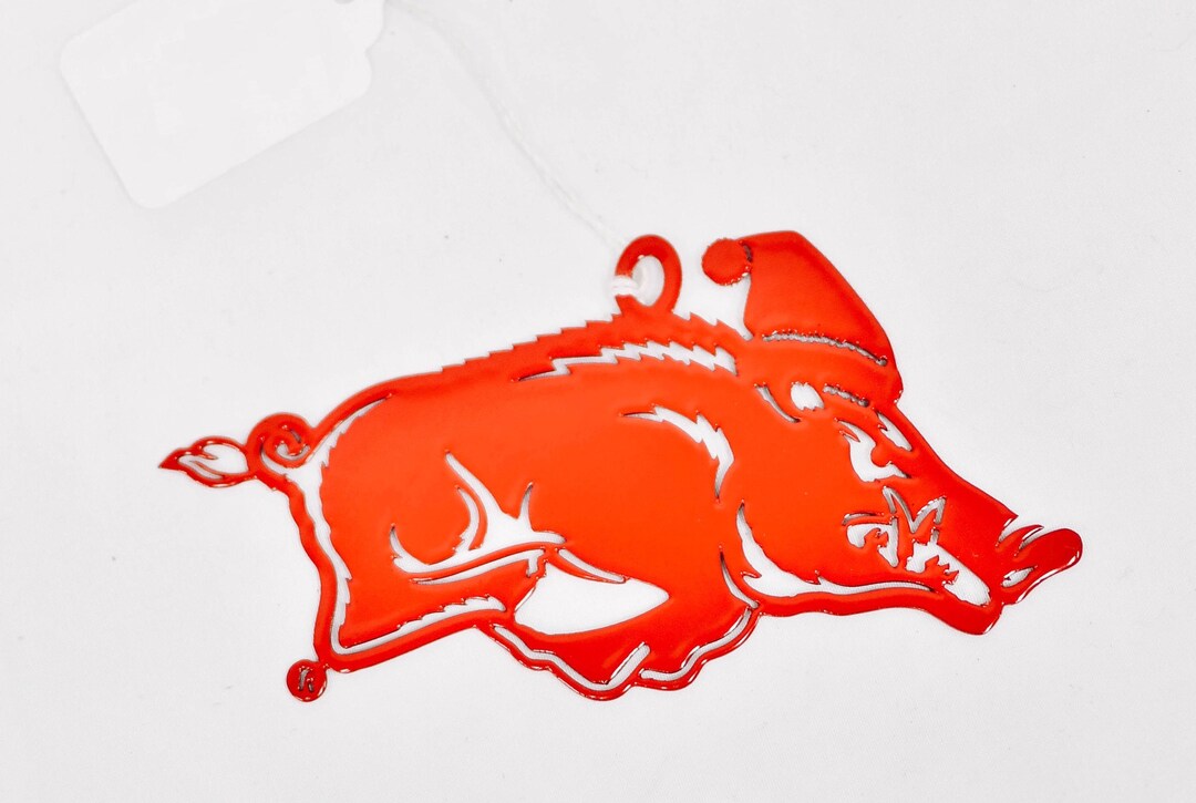 Razorback W/santa Hat Ornament - Etsy
