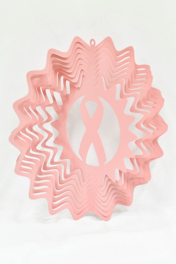 Pink Ribbon Awareness Wind Spinner | Etsy