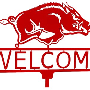 Razorback "welcome" Yard Sign - Etsy