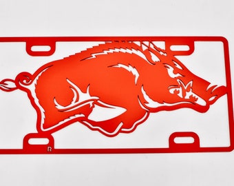 Arkansas Razorback License Plate - Etsy