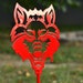 Red Wolf Head Yard Sign - Etsy