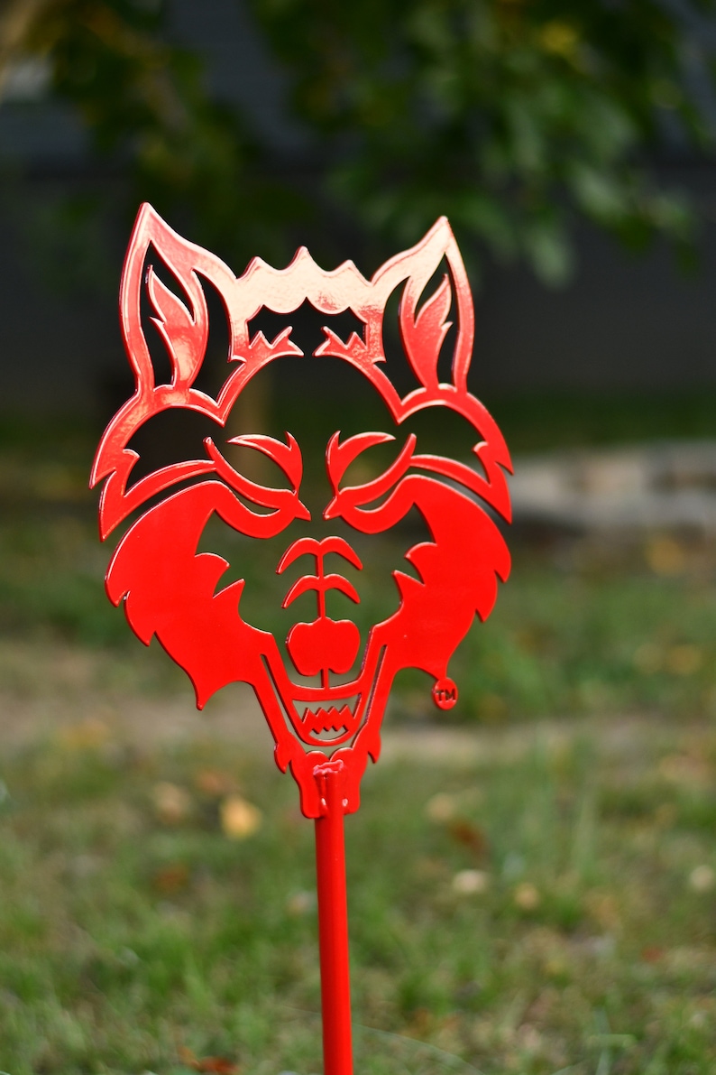 Red Wolf Head Yard Sign - Etsy