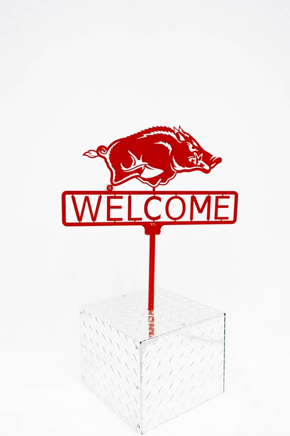 Razorback welcome Yard Sign | Etsy