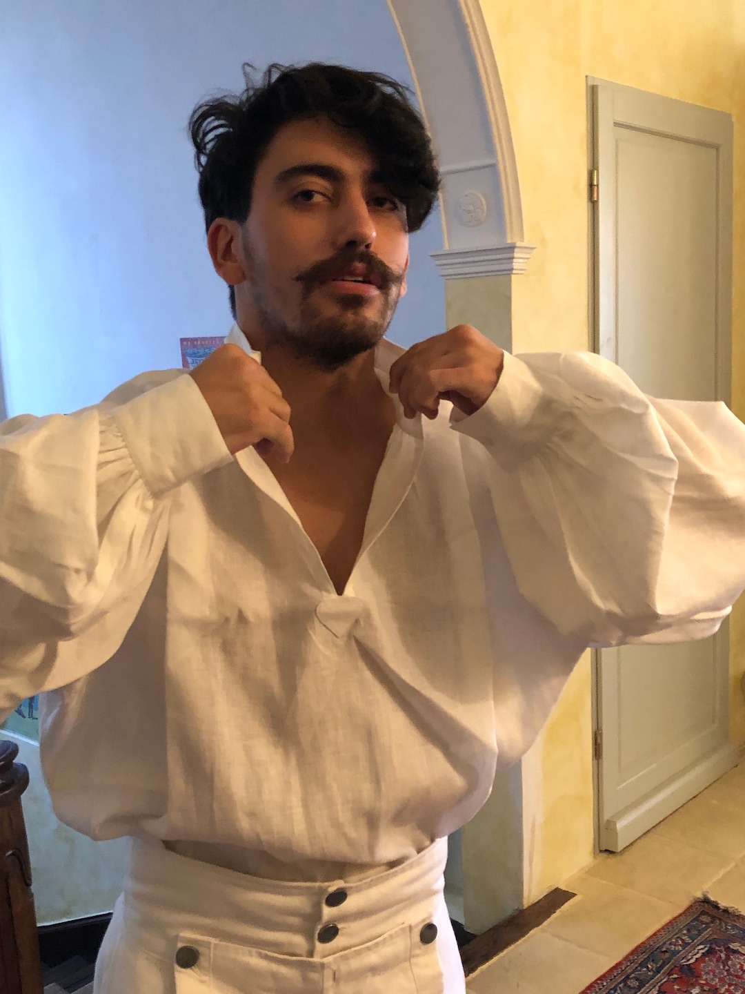 17th/18th Century Men's Linen Shirt - Etsy