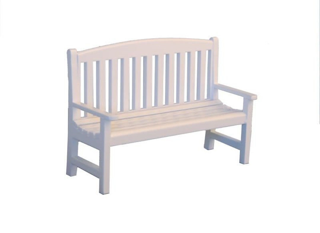 White Garden Bench for 12th Scale Dolls House - Etsy