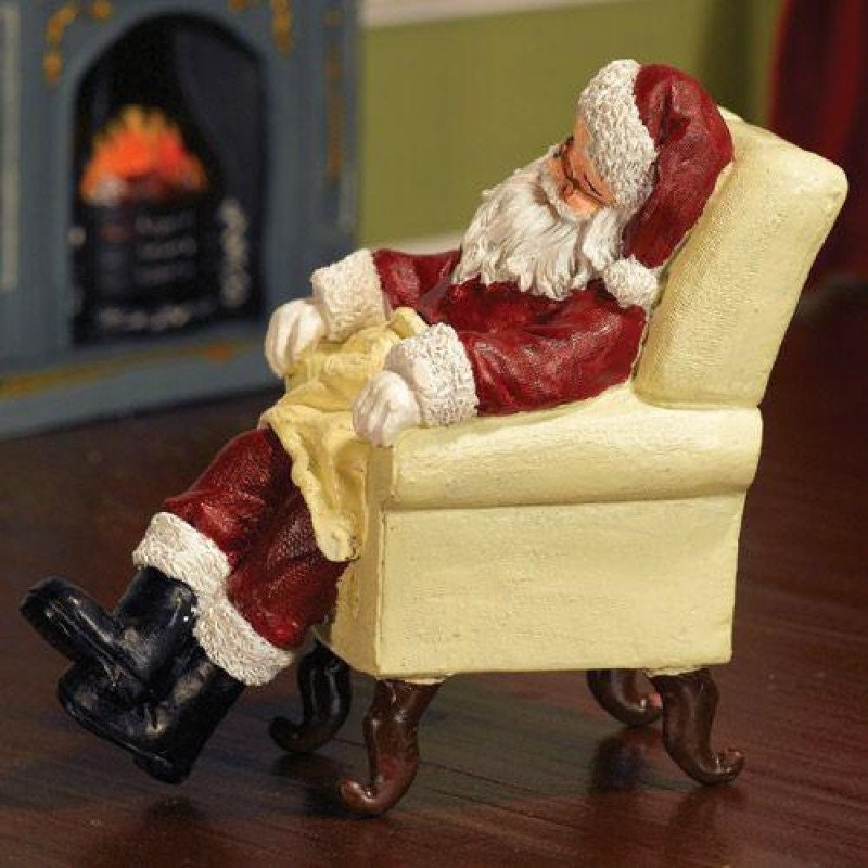 Sleeping Santa in Chair Miniature for 12th Scale Dolls House | Etsy