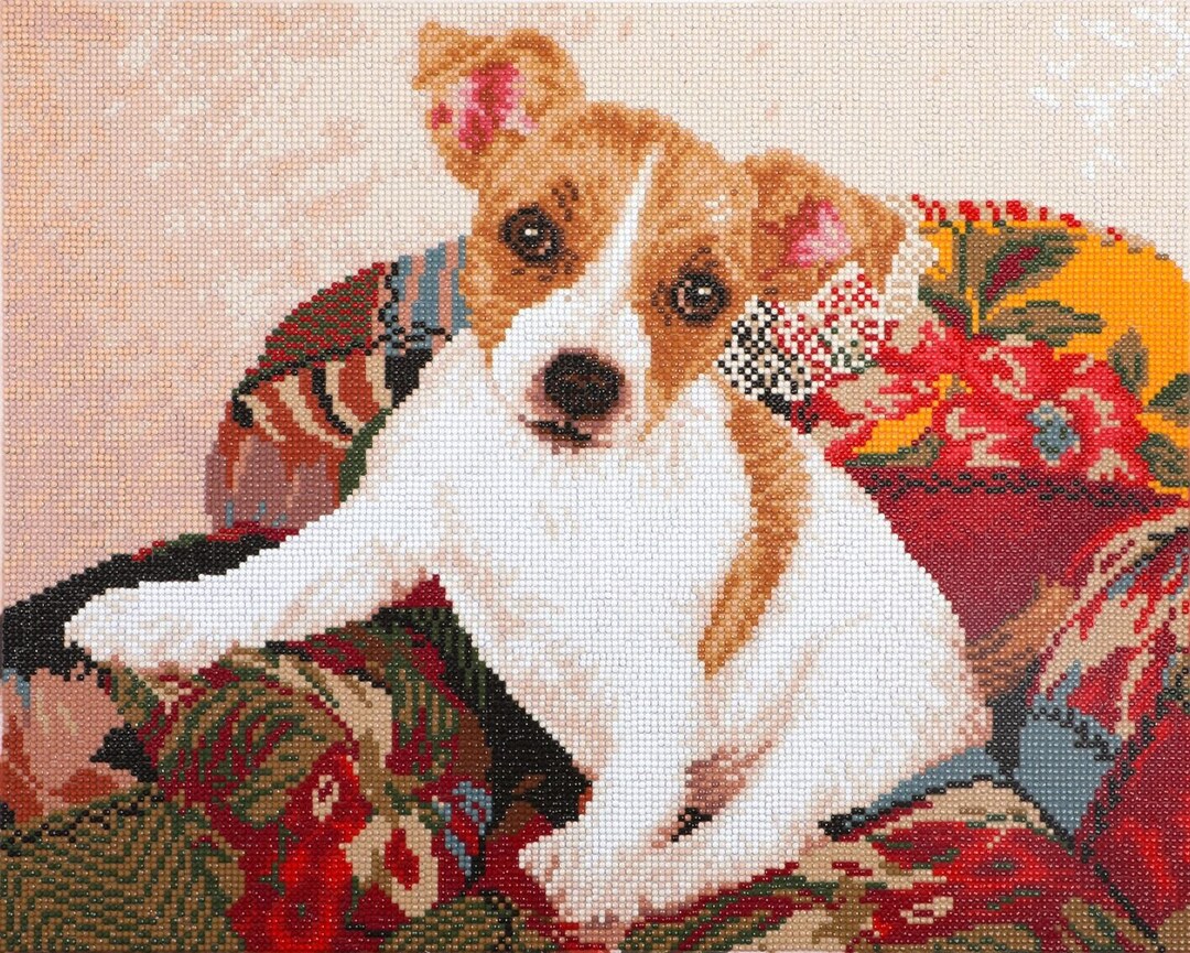 Patchwork Pup Diamond Painting Kit - Etsy