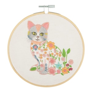 Cat Embroidery Hoop Kit - Etsy