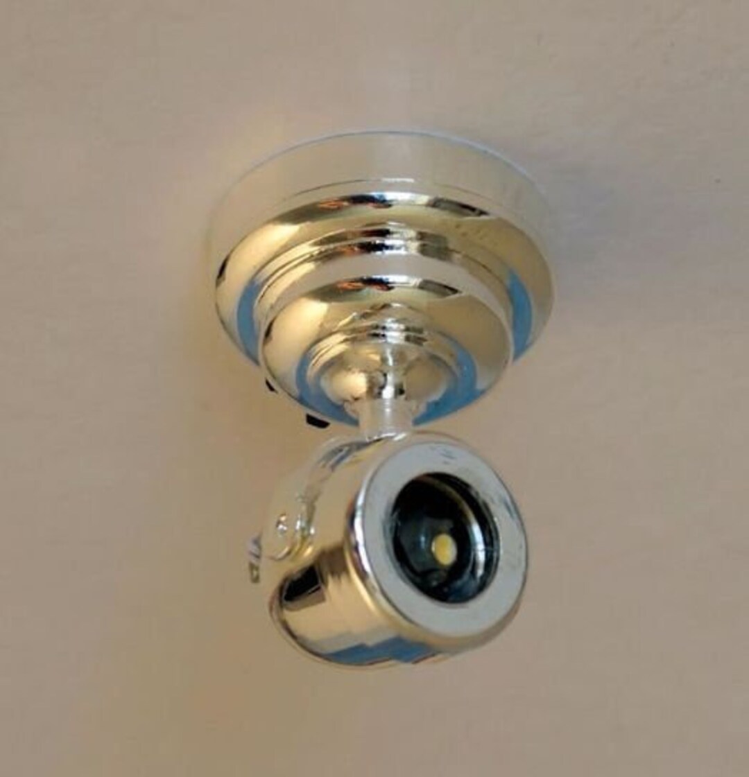 3V LED Silver Spot Light for 12th Scale Dolls House - Etsy
