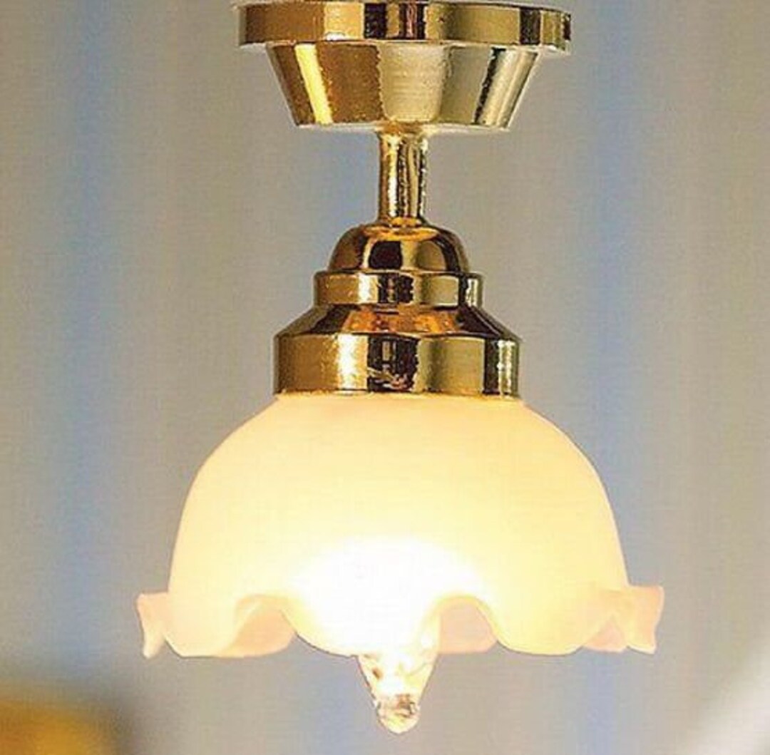 12V Large Tulip Ceiling Light for 12th Scale Dolls House - Etsy