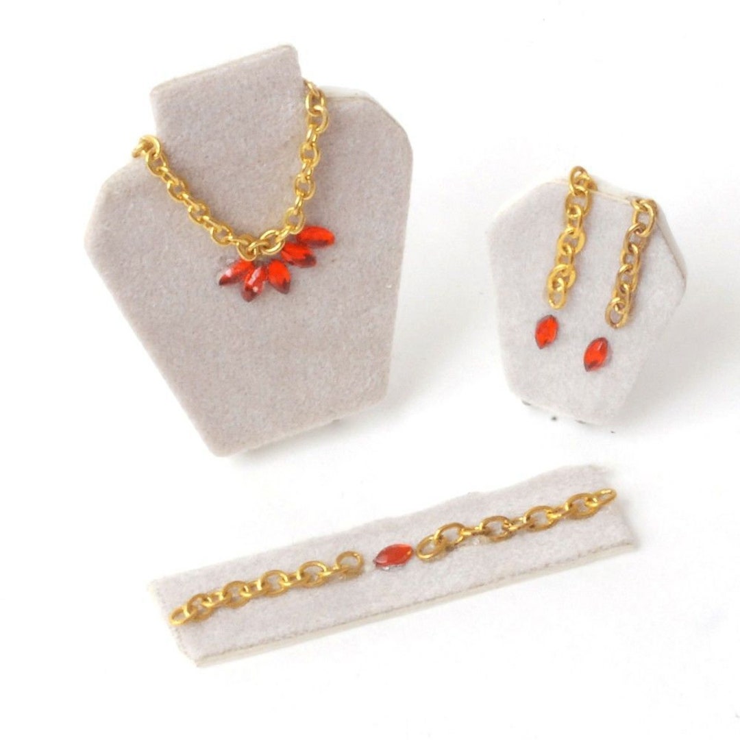 Ruby Jewellery Set for 12th Scale Dolls House - Etsy
