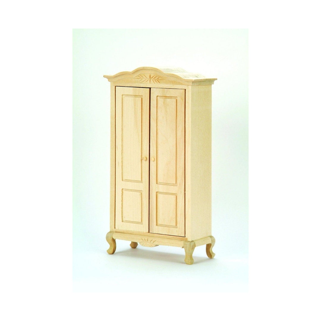 Bare Wood Fancy Wardrobe for 12th Scale Dolls House - Etsy