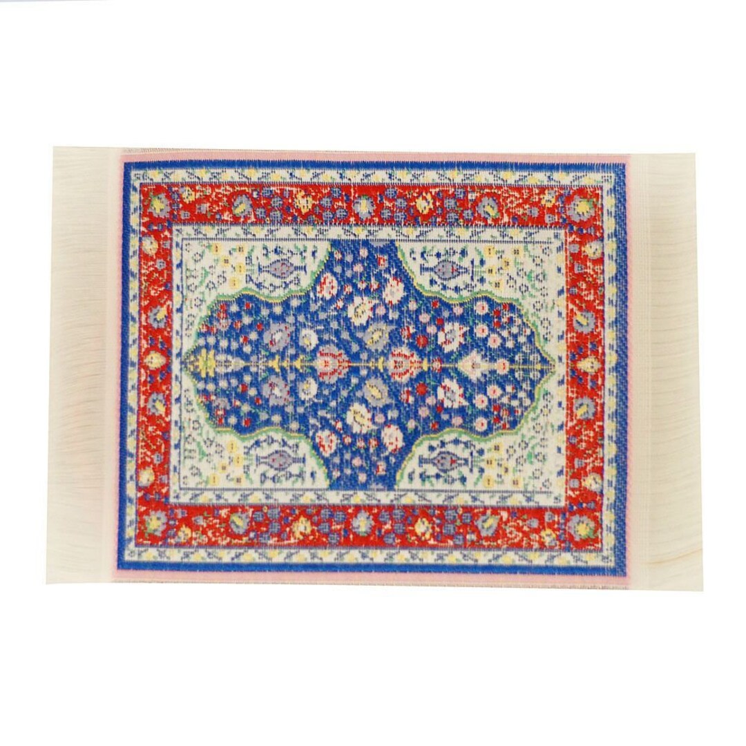 Small Blue Cressida Rug for 12th Scale Dolls House - Etsy