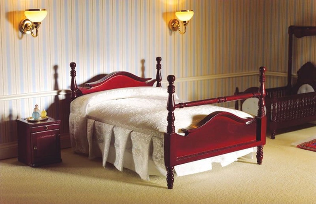 Victorian Pediment Double Bed for 12th Scale Dolls House - Etsy