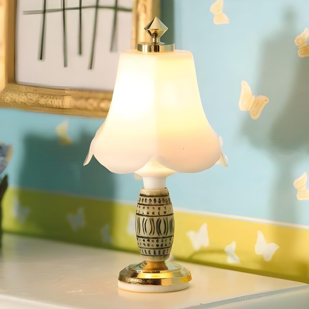 12V White Frosted Lamp for 12th Scale Dolls House - Etsy