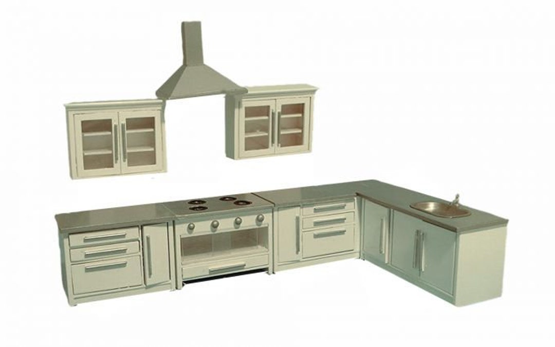 Modern White Kitchen Sets for 12th Scale Dolls House - Etsy