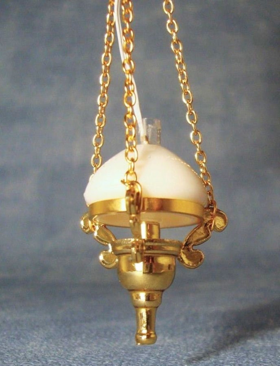 LED Gold Hanging Oil Lamp for 12th Scale Dolls House - Etsy