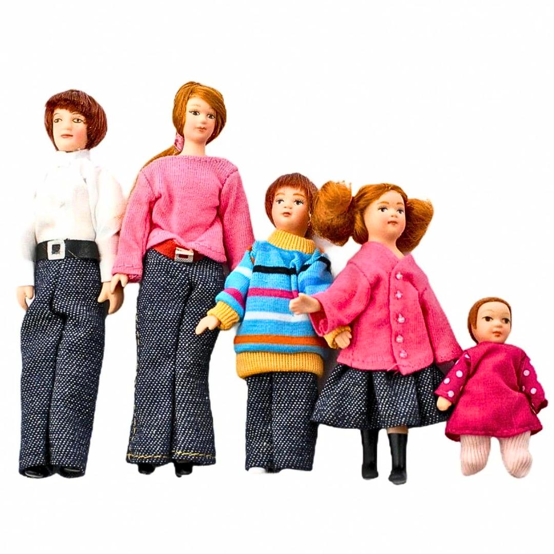 Modern Family of Five Dolls for 12th Scale Dolls House - Etsy