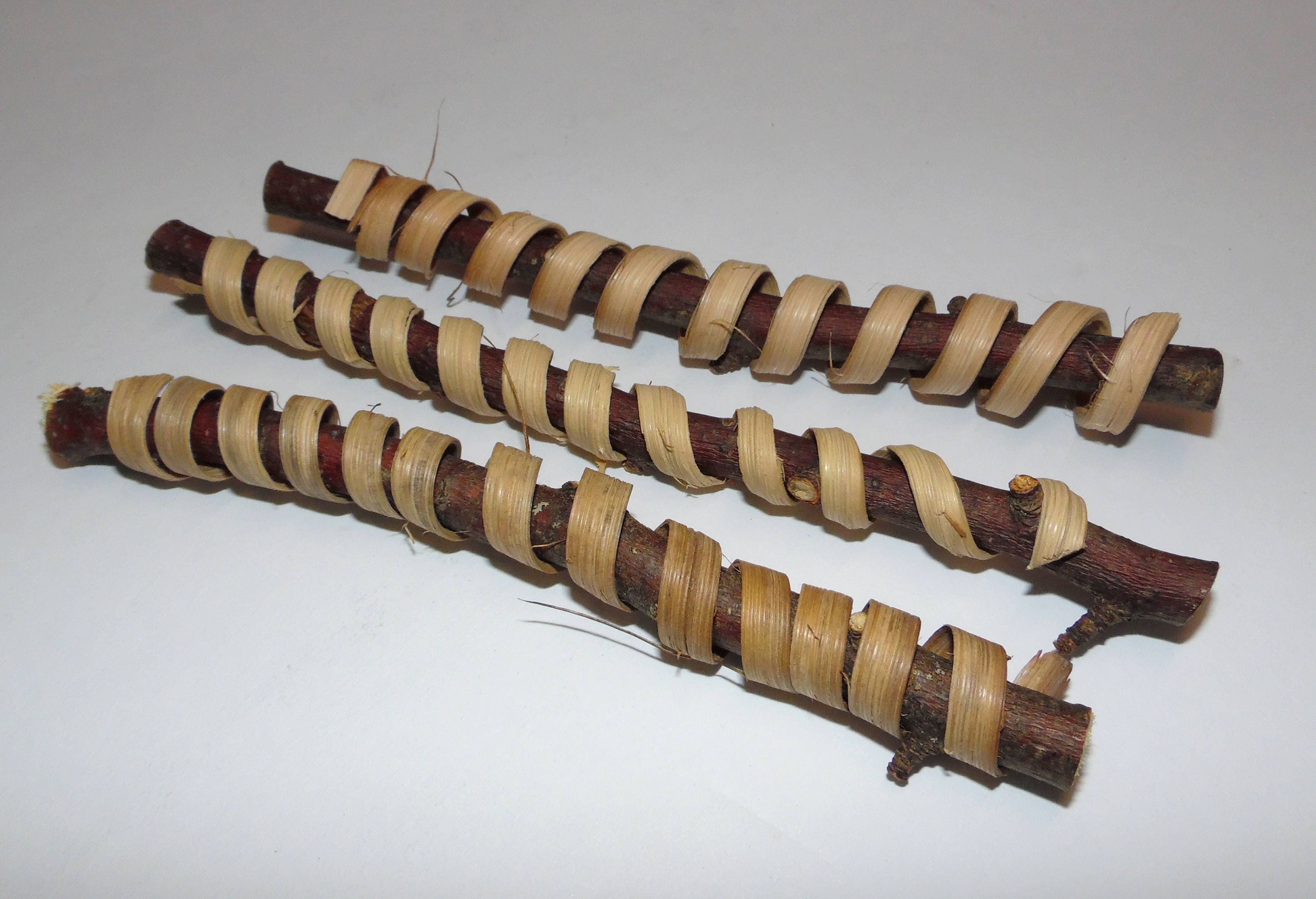 Lot of 3 Natural Organic Apple Chew Sticks Wrapped With Palm Twists - Etsy