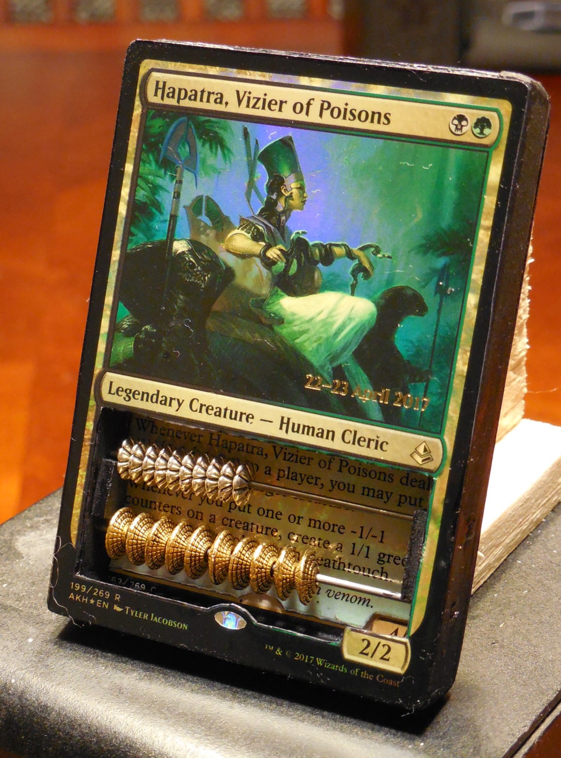 Hapatra, Vizier of Poisons FOIL MTG Life Counter Abacus-style - with ...