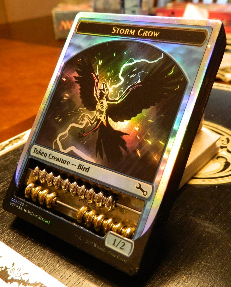 Storm Crow Token FOIL MTG Life Counter Abacus-style - Etsy