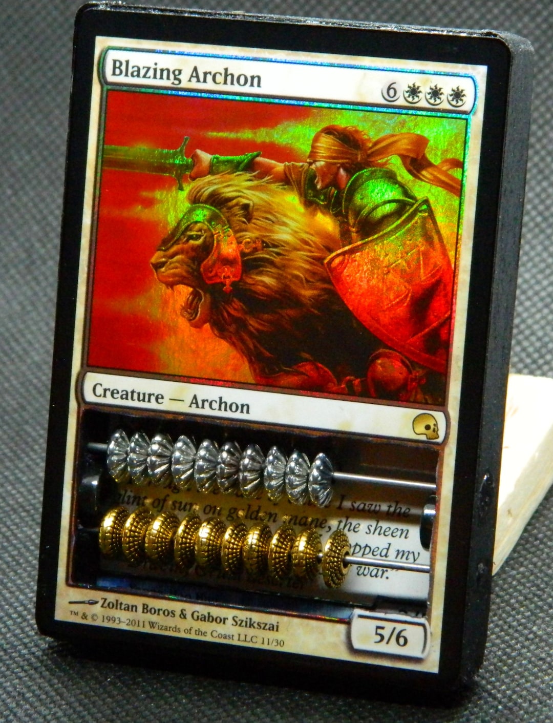 Blazing Archon FOIL MTG Life Counter Abacus-style - Etsy