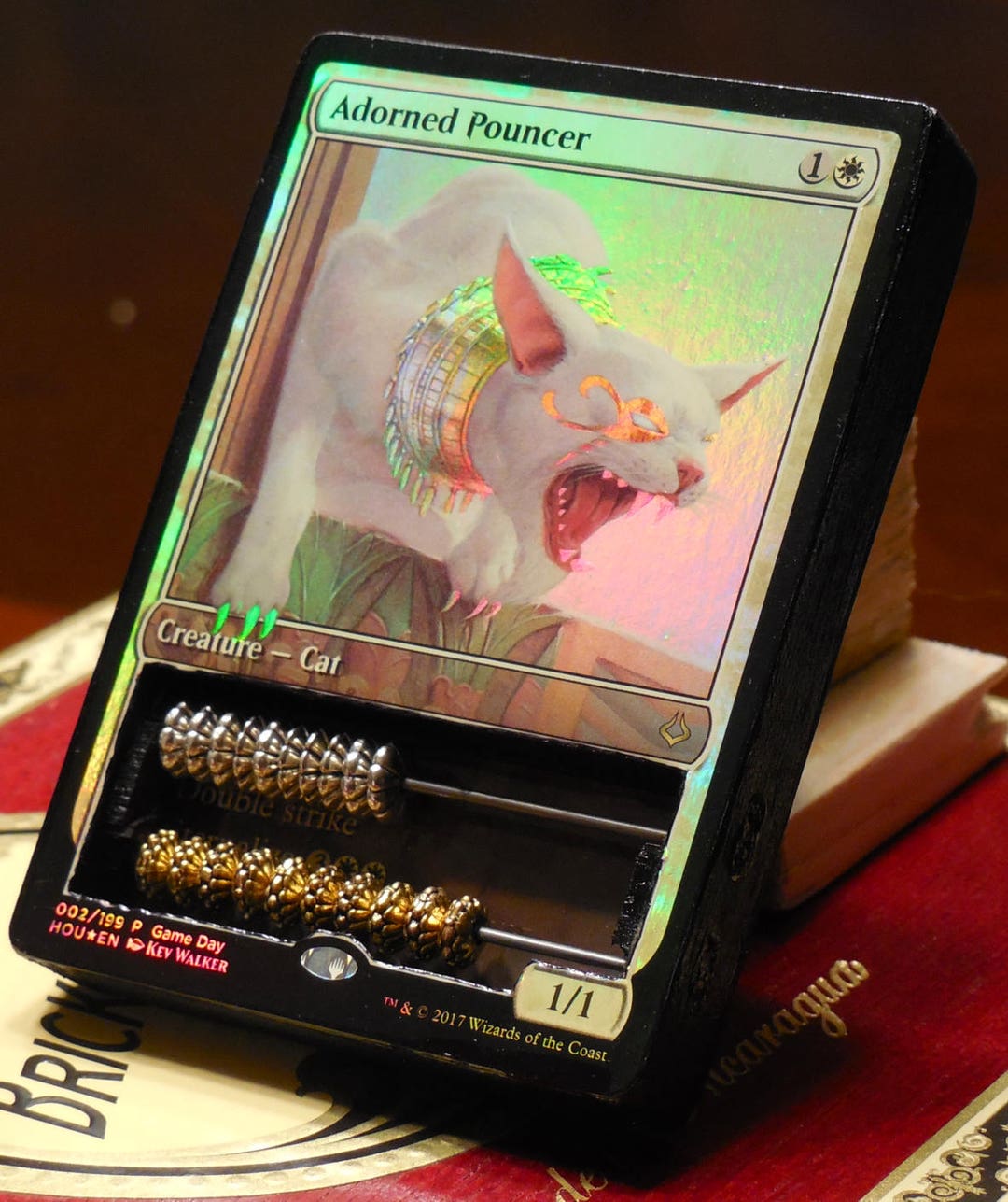 Adorned Pouncer PROMO FOIL MTG Life Counter Abacus-style - With Stand ...