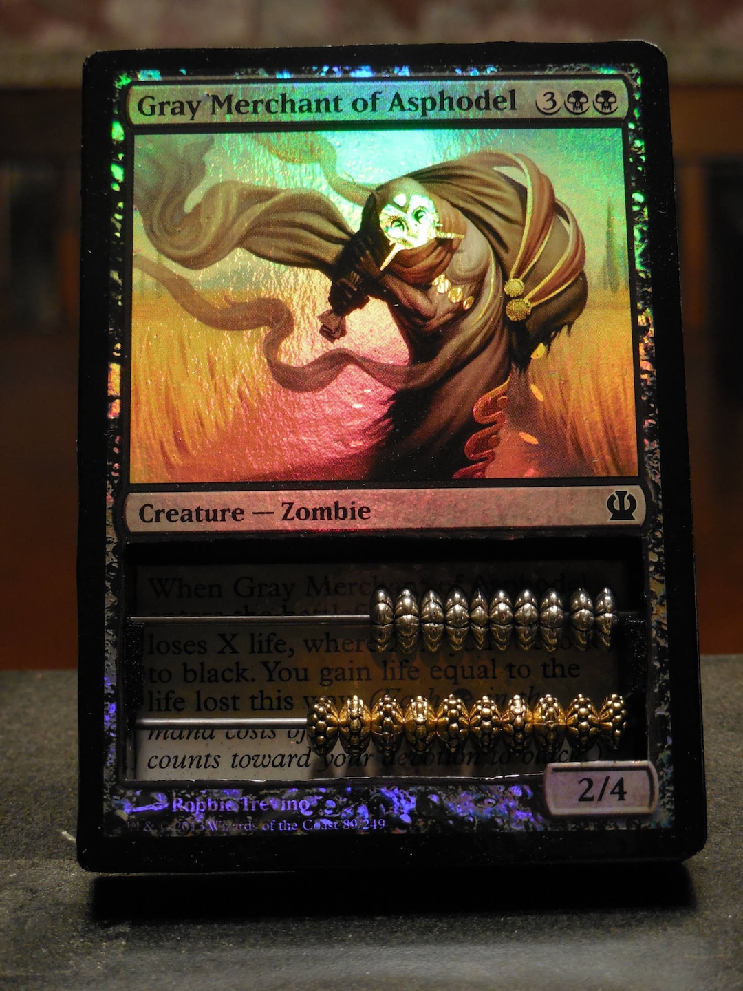 Grey Merchant of Asphodel FOIL MTG Life Counter Abacus-style - Etsy