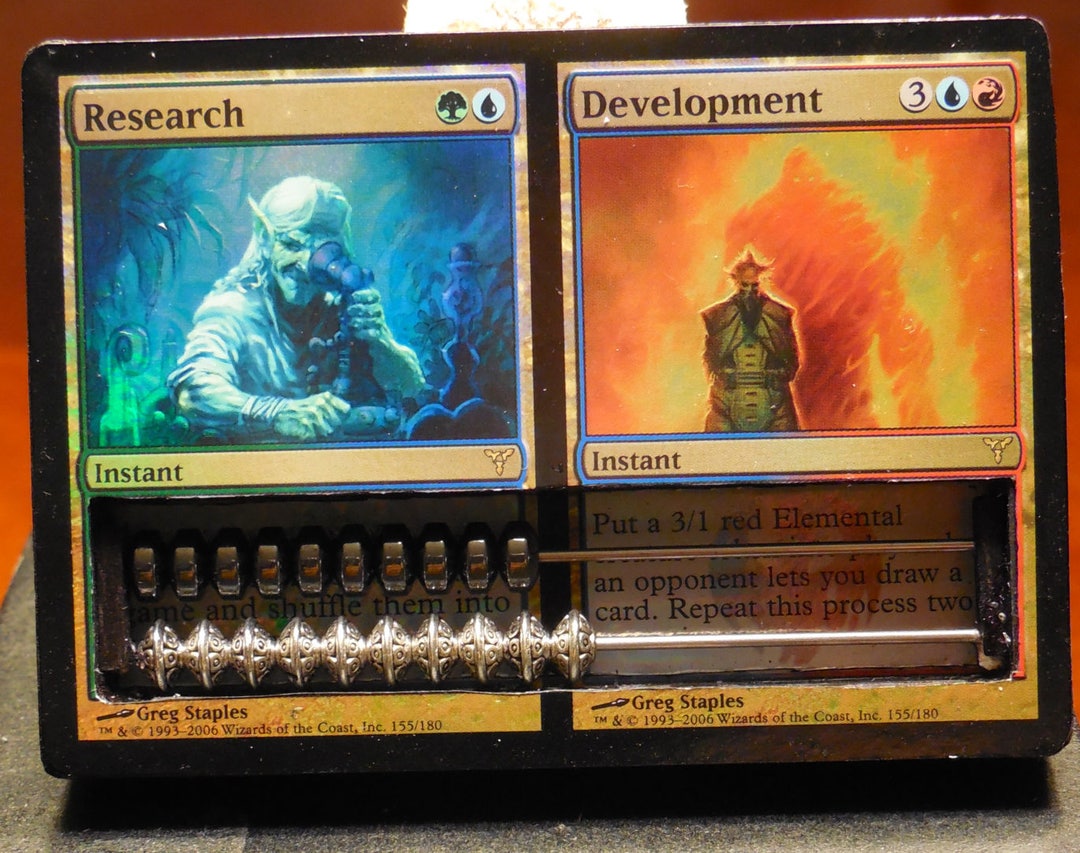 Research/development FOIL MTG Life Counter Abacus-style - Etsy