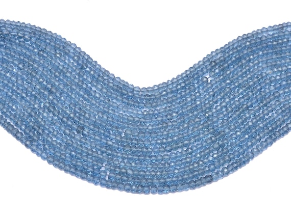 AAA London Blue Topaz Hydro Quartz 3mm-4mm Faceted Rondelle - Etsy